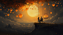 Couple, Lovers, Romance, Planets Free Stock Photo - Public Domain Pictures