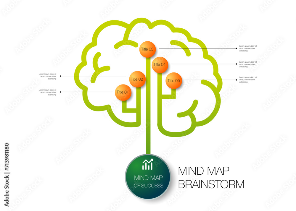 colorful mind map infographic connection and chart table for , digital ...