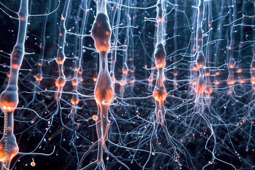 Brain structure synapses microbiology braincells electronic microscopy ...