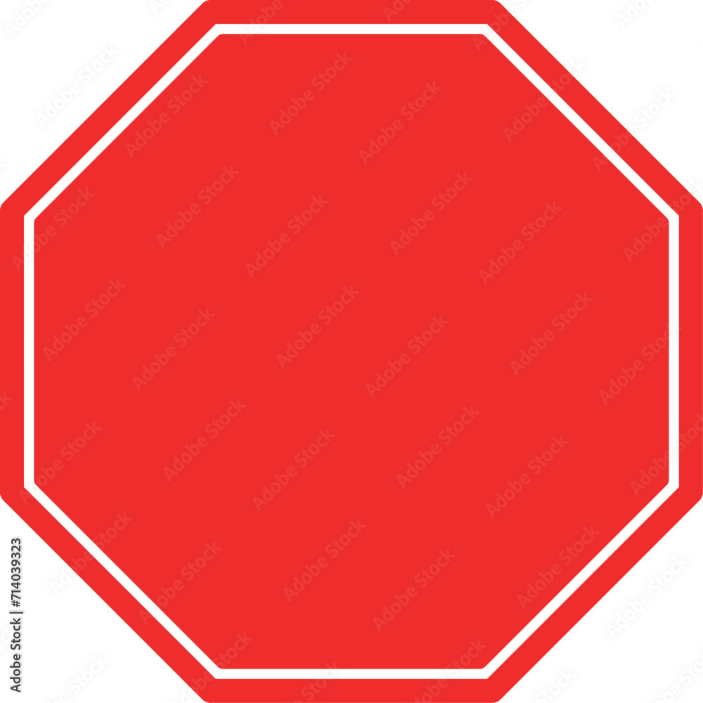 Blank Stop Sign SVG Cut File for Cricut and Silhouette, EPS ,Vector ...