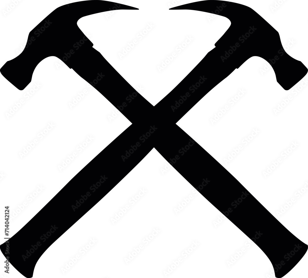 Crossed Hammer SVG Cut File for Cricut and Silhouette, EPS ,Vector, PNG ...