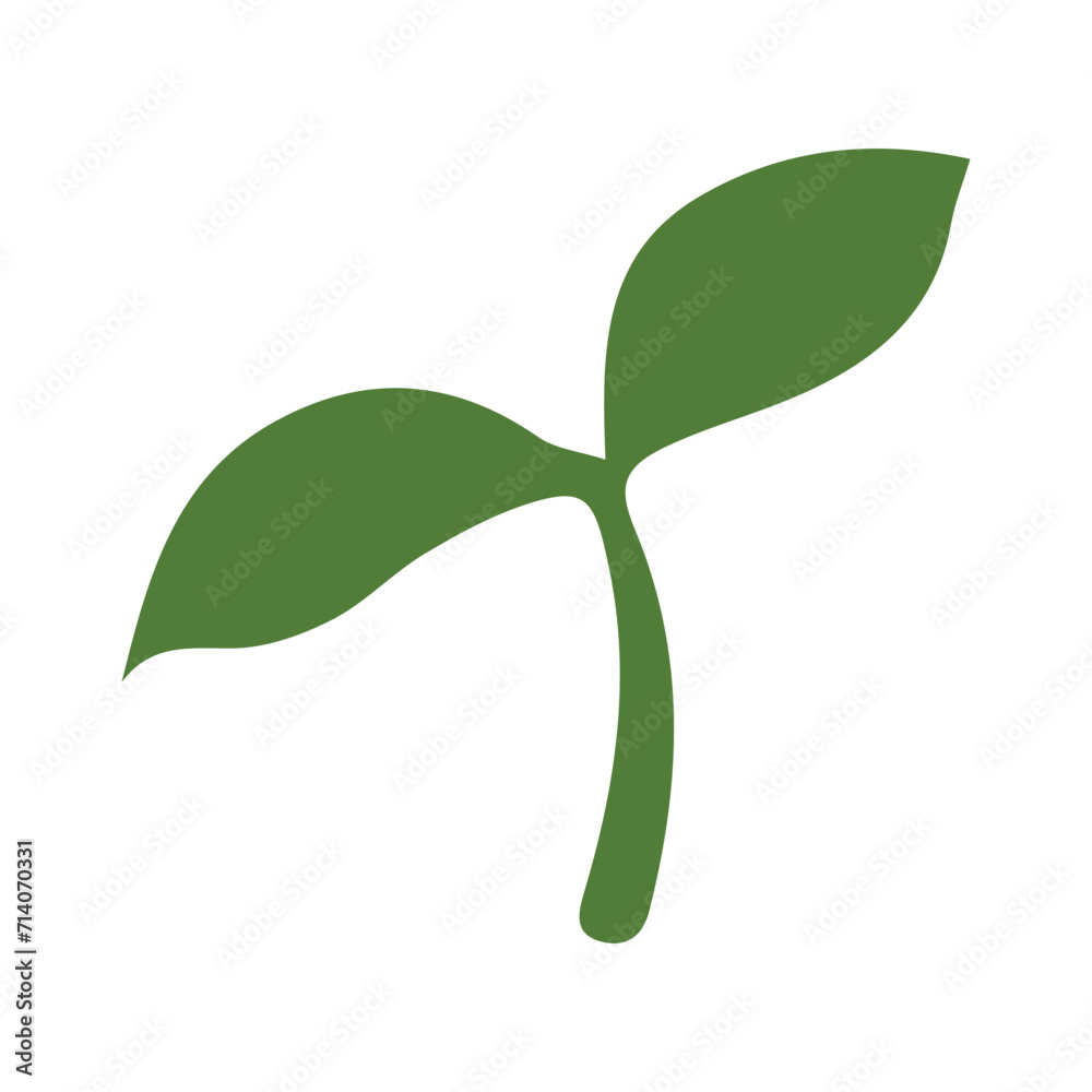 seedling young plant vector symbol green emoji Stock Vector | Adobe Stock