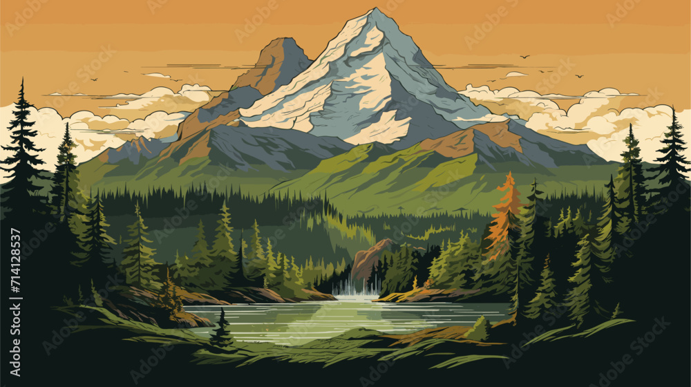 diverse landscapes and natural wonders of our world in a vector art ...