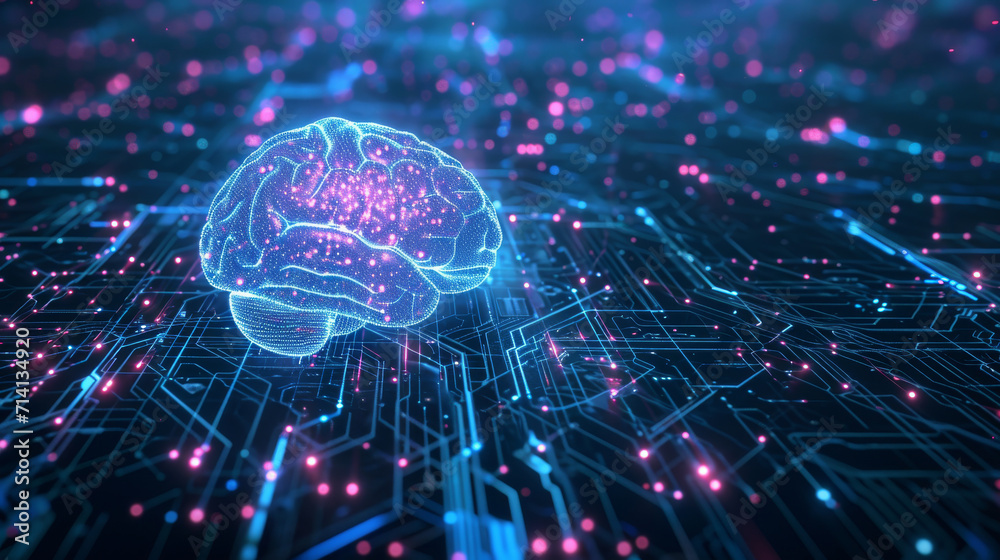 Neural Networks Embodied: Luminous Brain Illustration on Electronic ...