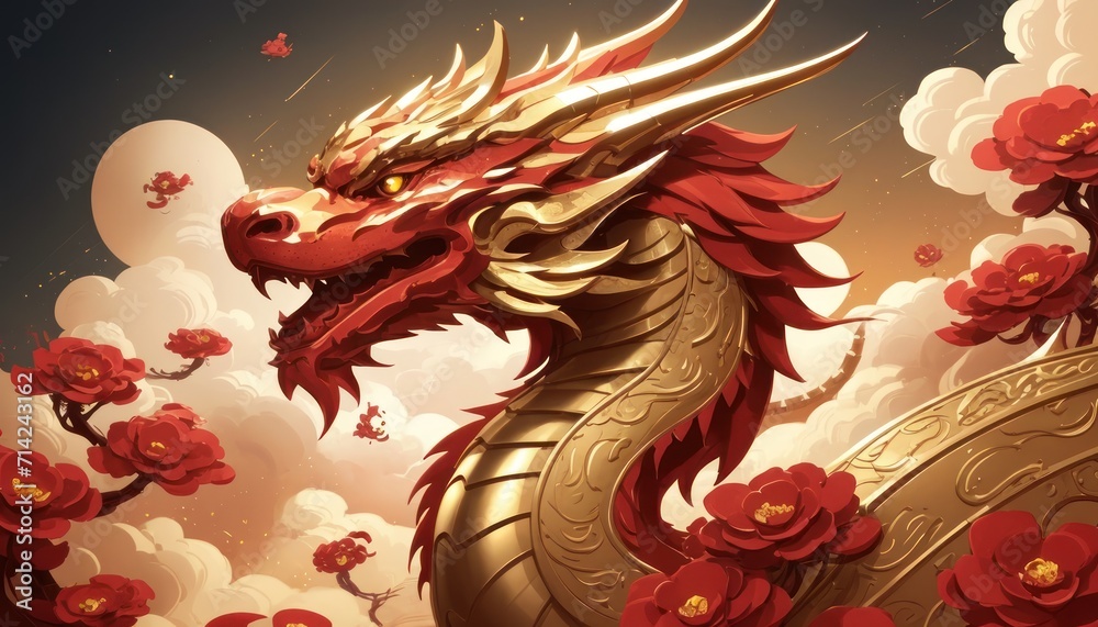 chinese new year, chinese style dragon statue, iconic dragon, wallpaper ...