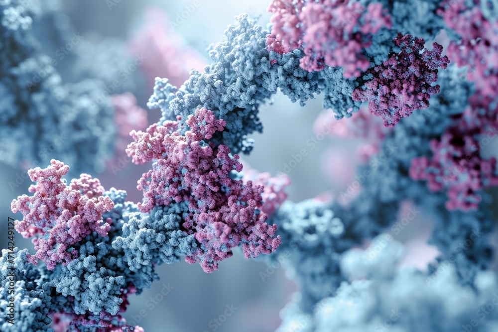 Protein atomic scale micro particles dna dnr atoms microscope molecular ...