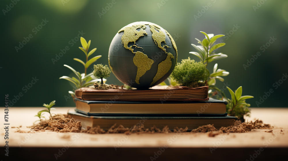 World International Environmental Education Day. globe earth, ground ...