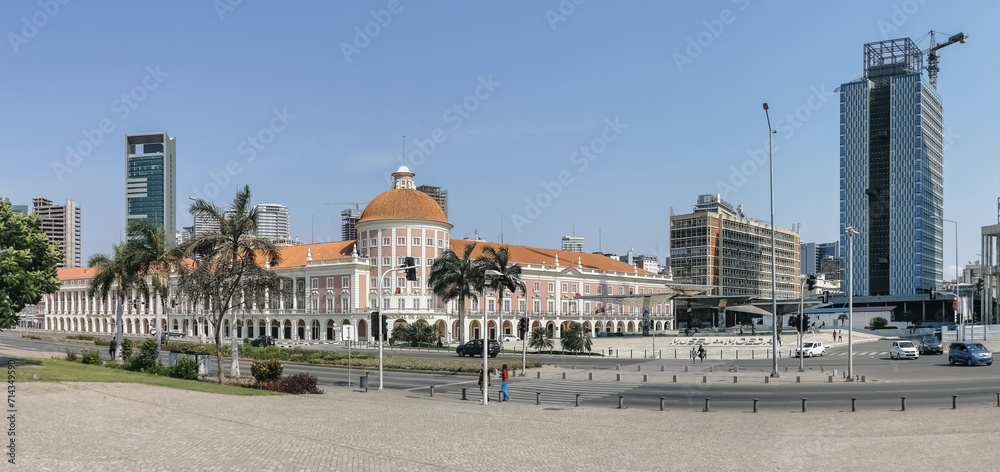Panoramic view at the Luanda marginal, BNA - Angola National Bank and ...