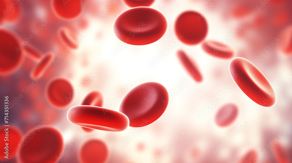 Red blood cells under microscope scientific Stock Illustration | Adobe ...