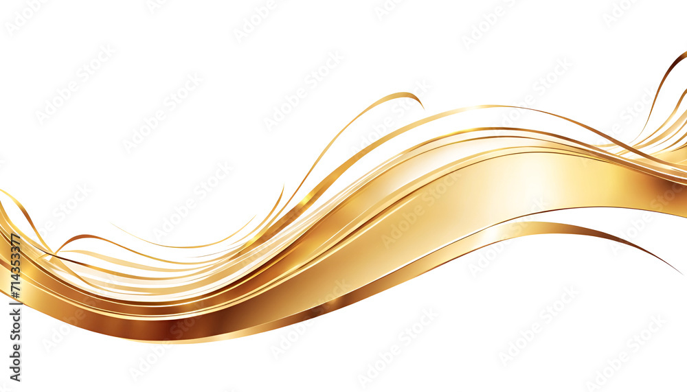 Goldene Wellen, wie honig oder Wasser glänzend in strahlendem gelb ...
