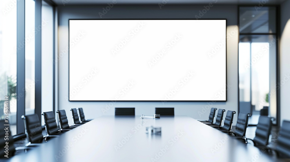 Meeting room with Mock up board for product advertisement. Created ...