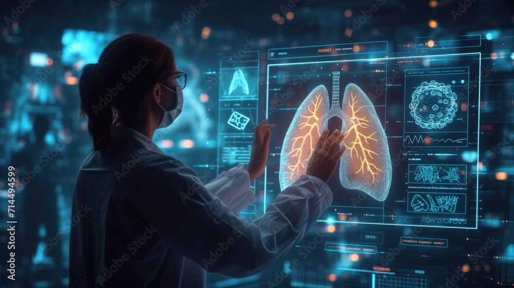 health care and medicine Doctor and research robot diagnose virtual ...