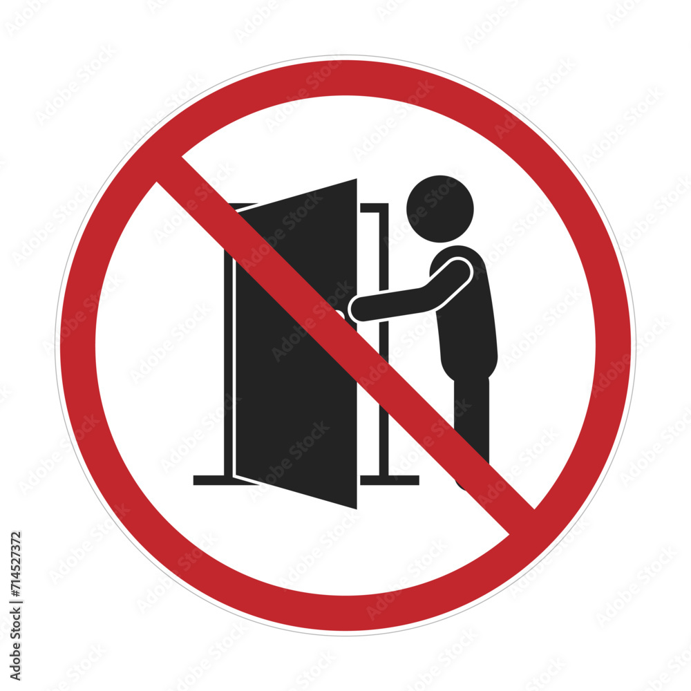 Printable label sign of do not open door, do not enter, authorized ...