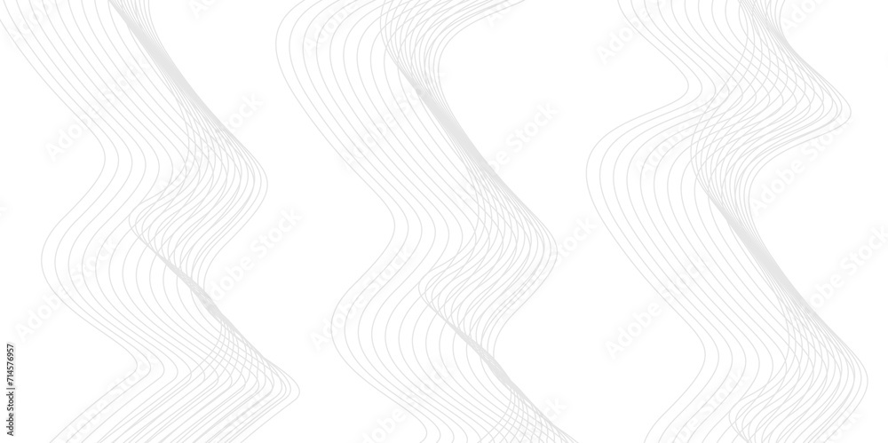 Abstract grey wave lines on transparent background. Tech, business ...