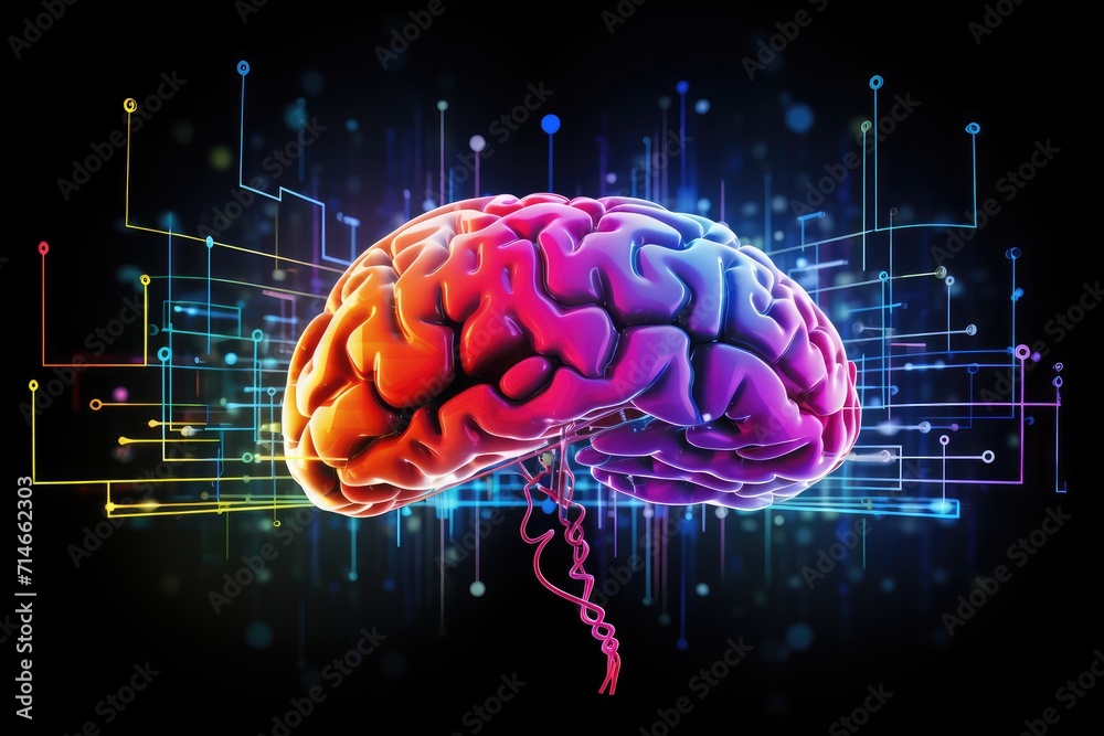 Neuroimaging Science Medtech Scientific Axon illustration: Electroencephalogram (EEG) brain ...