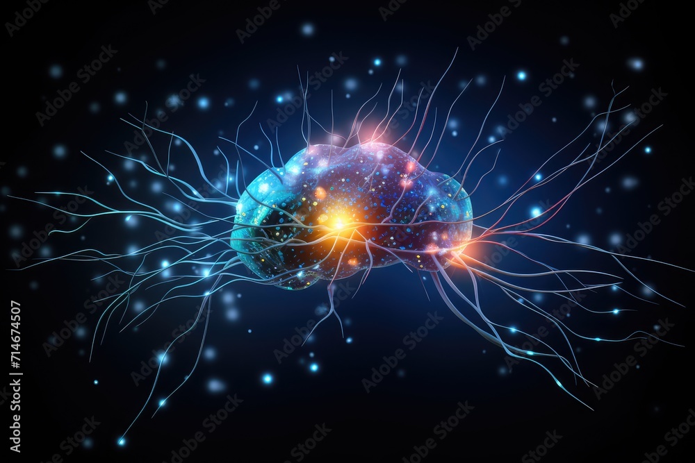 Synaptic connections, neural circuits: information processing interconnected neurons ...