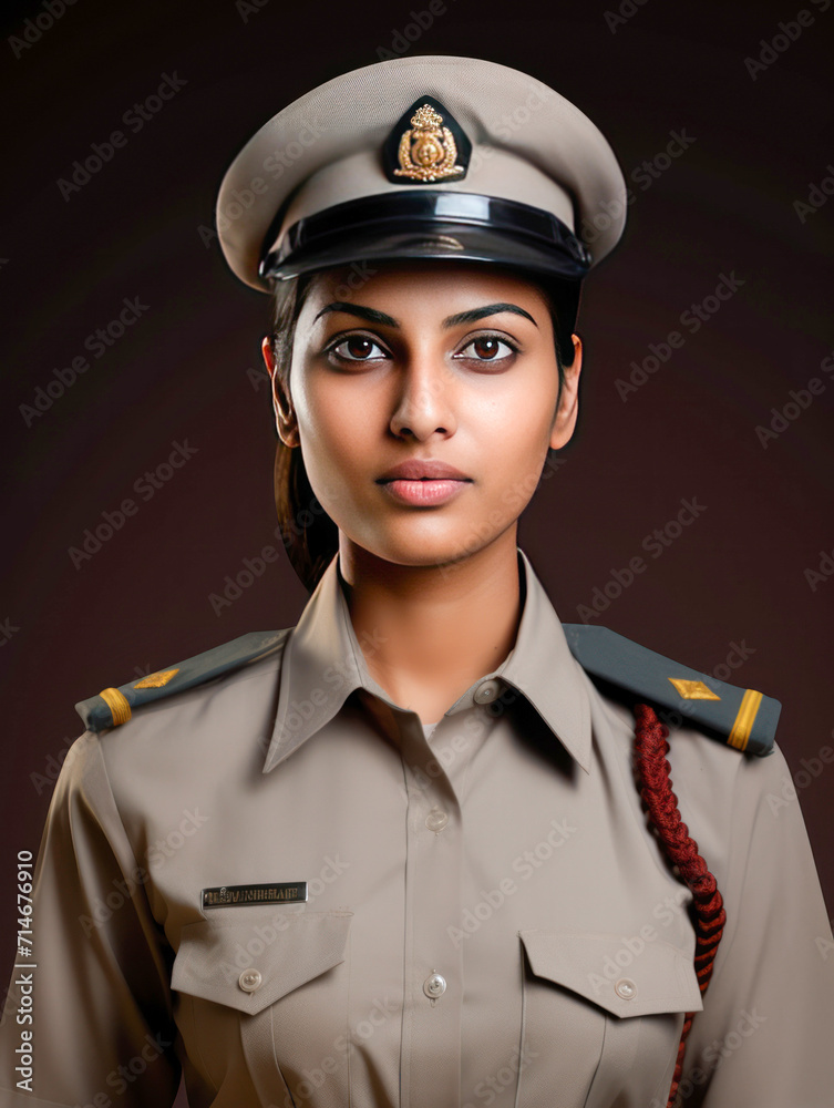 Young female police officer standing confidently Stock Photo | Adobe Stock