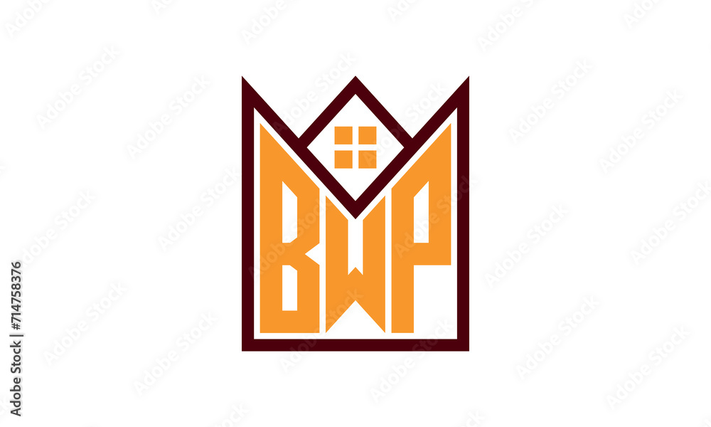 BWP initial letter real estate builders logo design vector ...