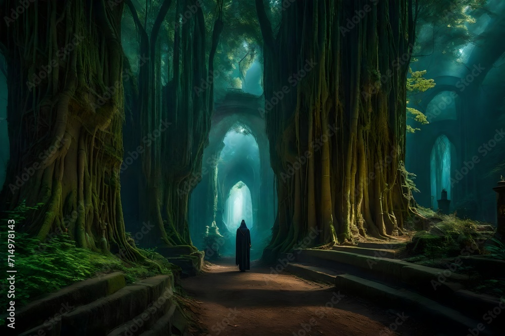 In a magical fantasy world where no one is present, discover an ancient ...