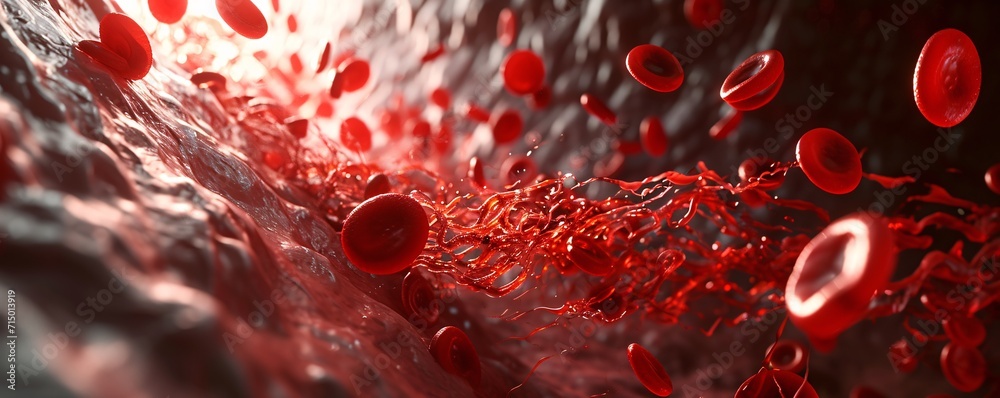 Blood Cells in Motion Generative AI Stock Illustration | Adobe Stock