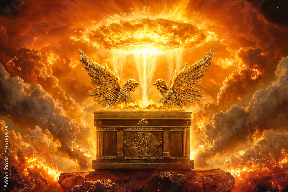 The Ark of the Covenant with nuclear explosion, the Ark as a ...
