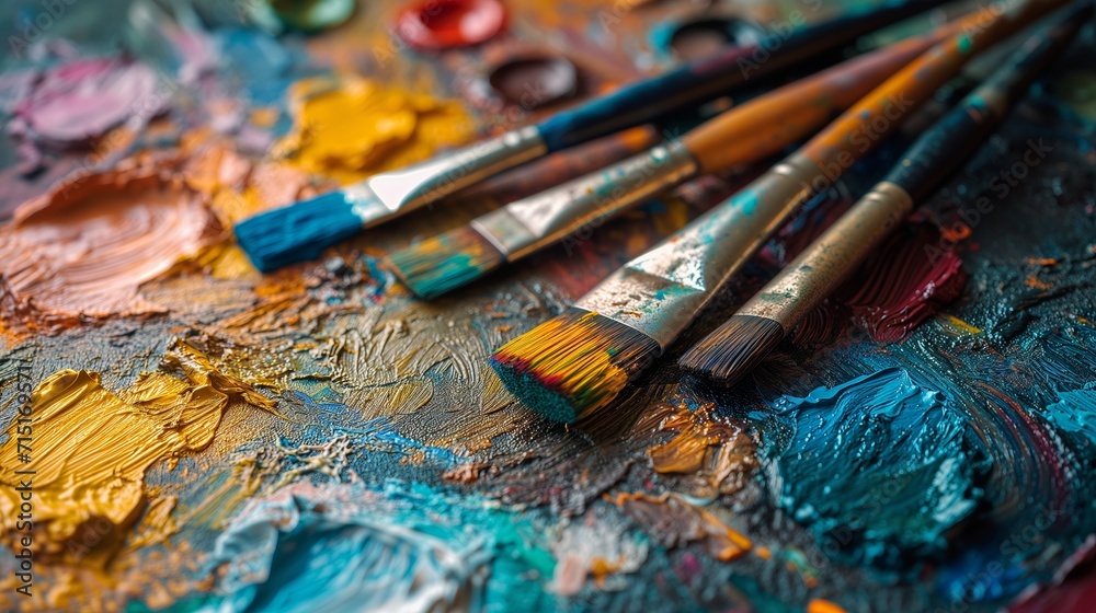 Artistic Tools Engaging visuals showcasing essential tools of the trade ...