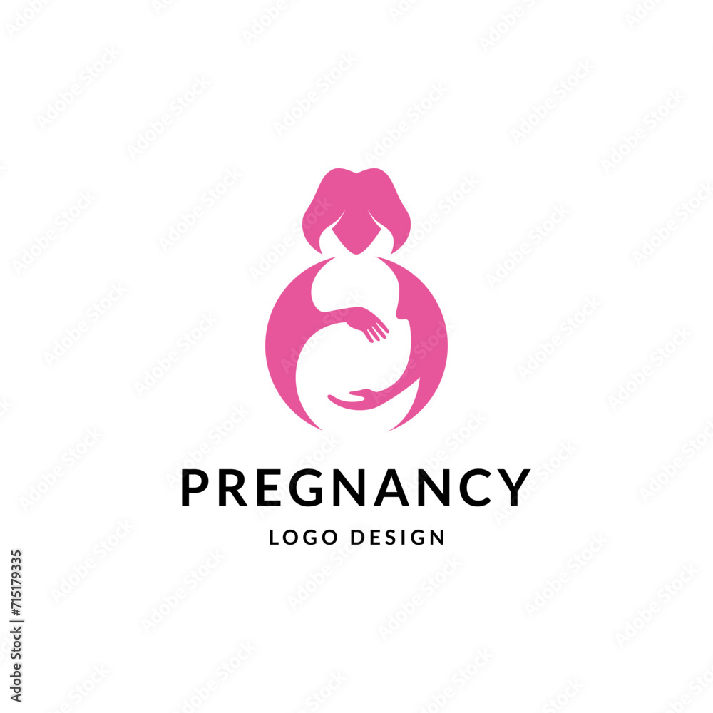 Women pregnant logo vector icon template. pregnant idea logo design ...
