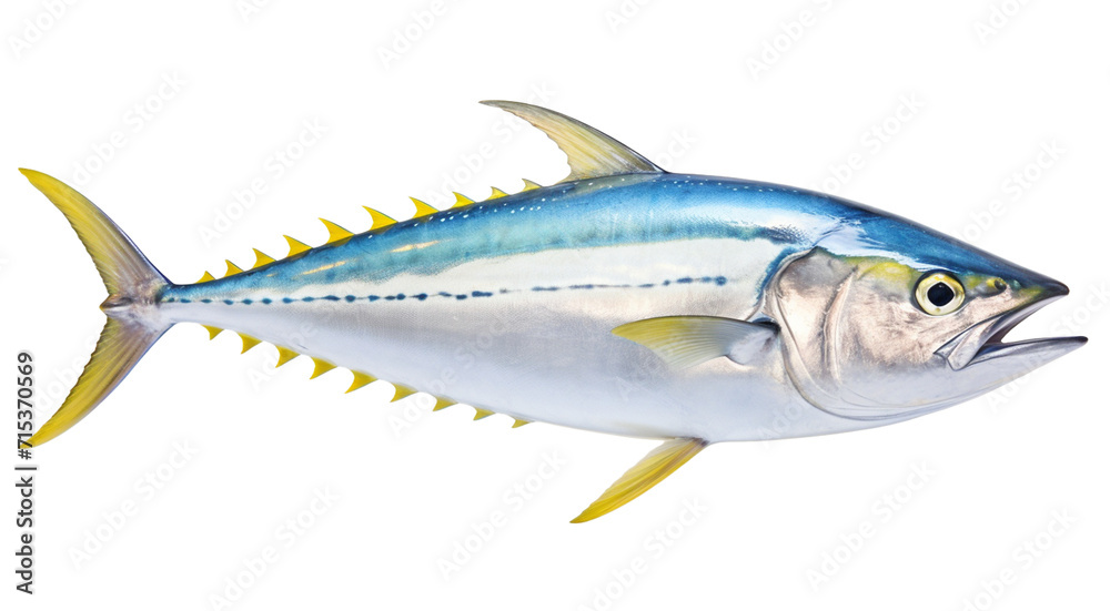 Atlantic tuna yellow fin fish isolated on transparent background, PNG ...