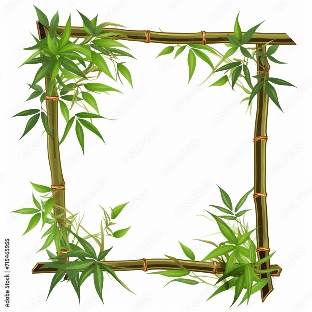 Beautiful bamboo tree leaves frame border design pictures Stock ...