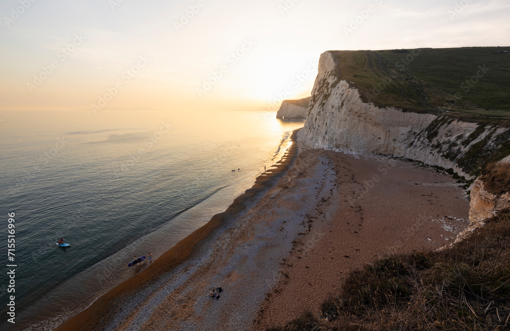 Bat's Head at Durdle Door during sunset, Durdle Door, Jurassic Coast ...
