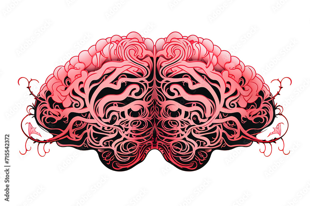 Brain, brain human anatomy, Isolated brain anatomy structure, head ...