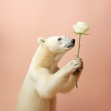 Valentine, Red Roses, Polar Bear Free Stock Photo - Public Domain Pictures