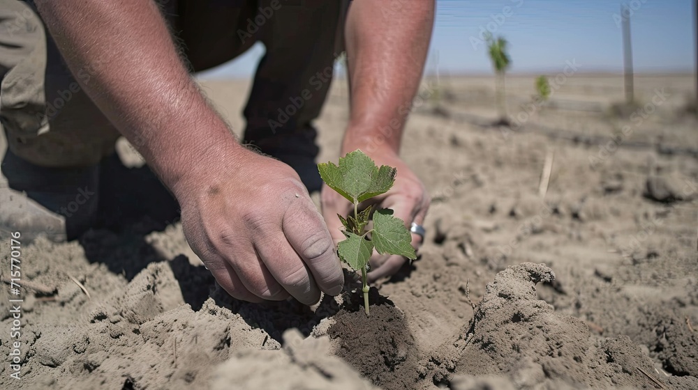 Tender green shoots emerge from the soil, a promising sign of the ...