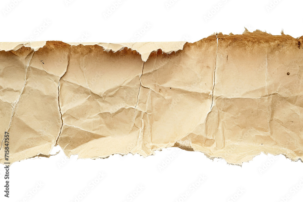 Ripped paper tear from notebook or sheet isolated on transparent png ...