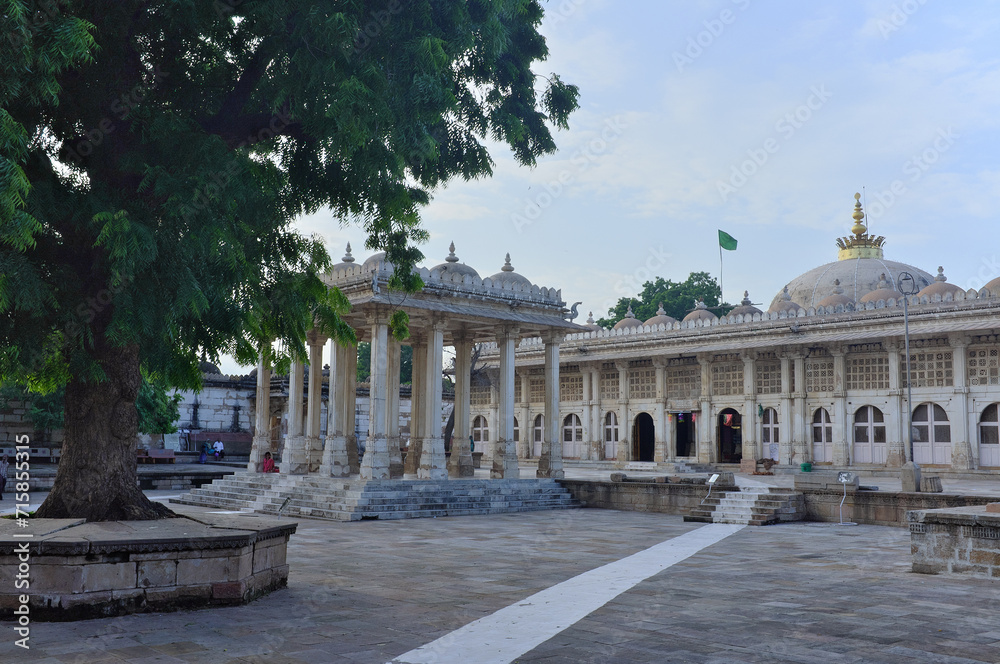 Pallion with stone columns or pillars in Indo-sarasenic Islamic style ...