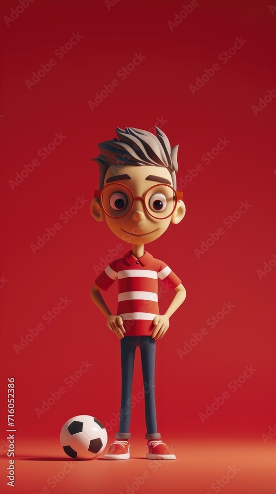 Cartoon digital avatars of Footy Hopster Stock Illustration | Adobe Stock