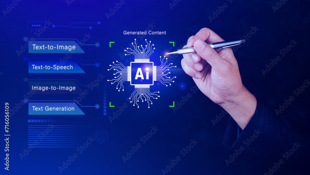 Ai tech, using virtual graphic Global Internet connect Chatgpt Chat ...