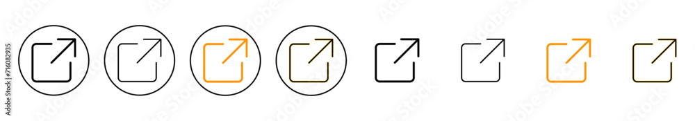 External link icon set for web and mobile app. link sign and symbol ...