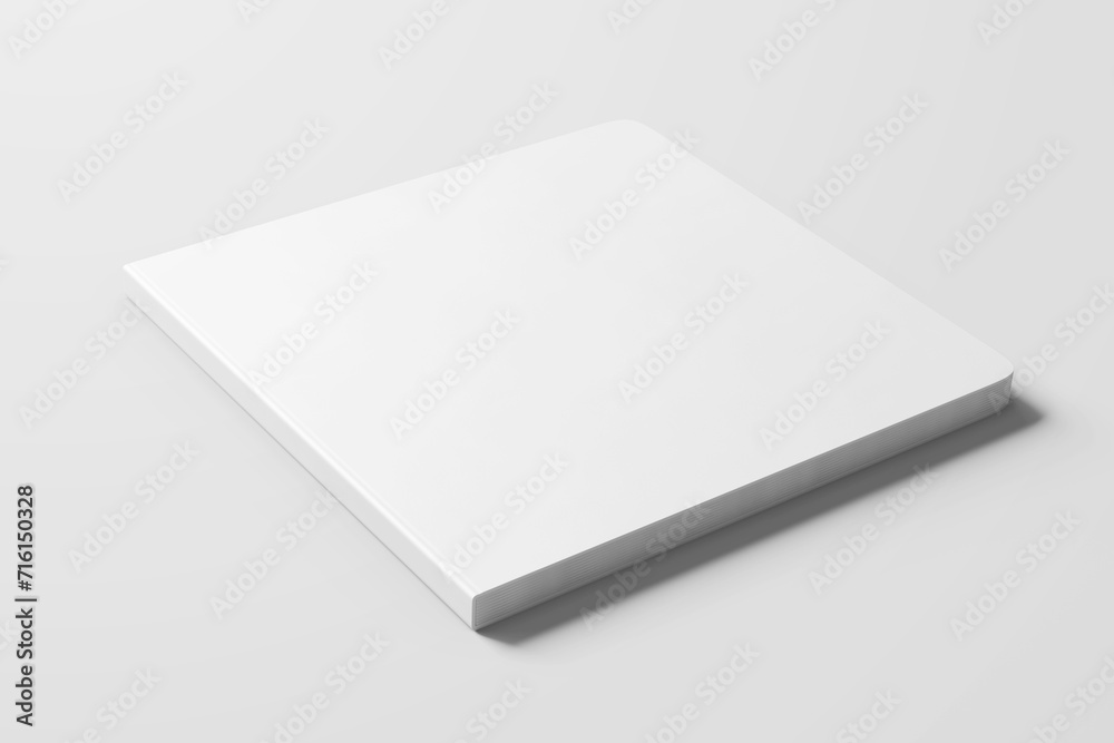 perspective view empty rounded square hard cover children story ...