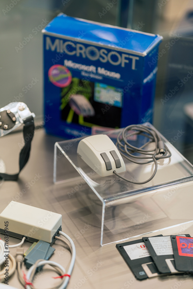 Old microsoft data mouse for IBM computer. Stock Photo | Adobe Stock