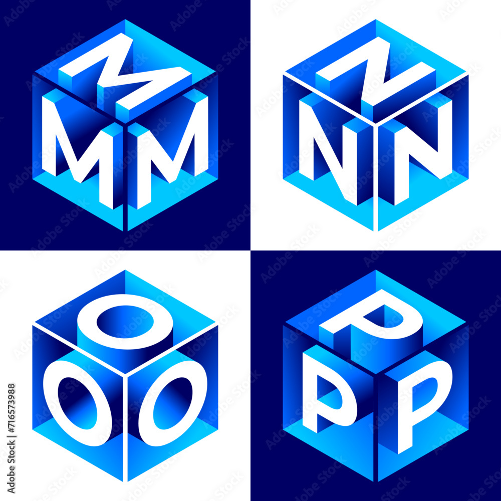 Isometric alphabet. 3d bold uppercase latin letters and numbers ...