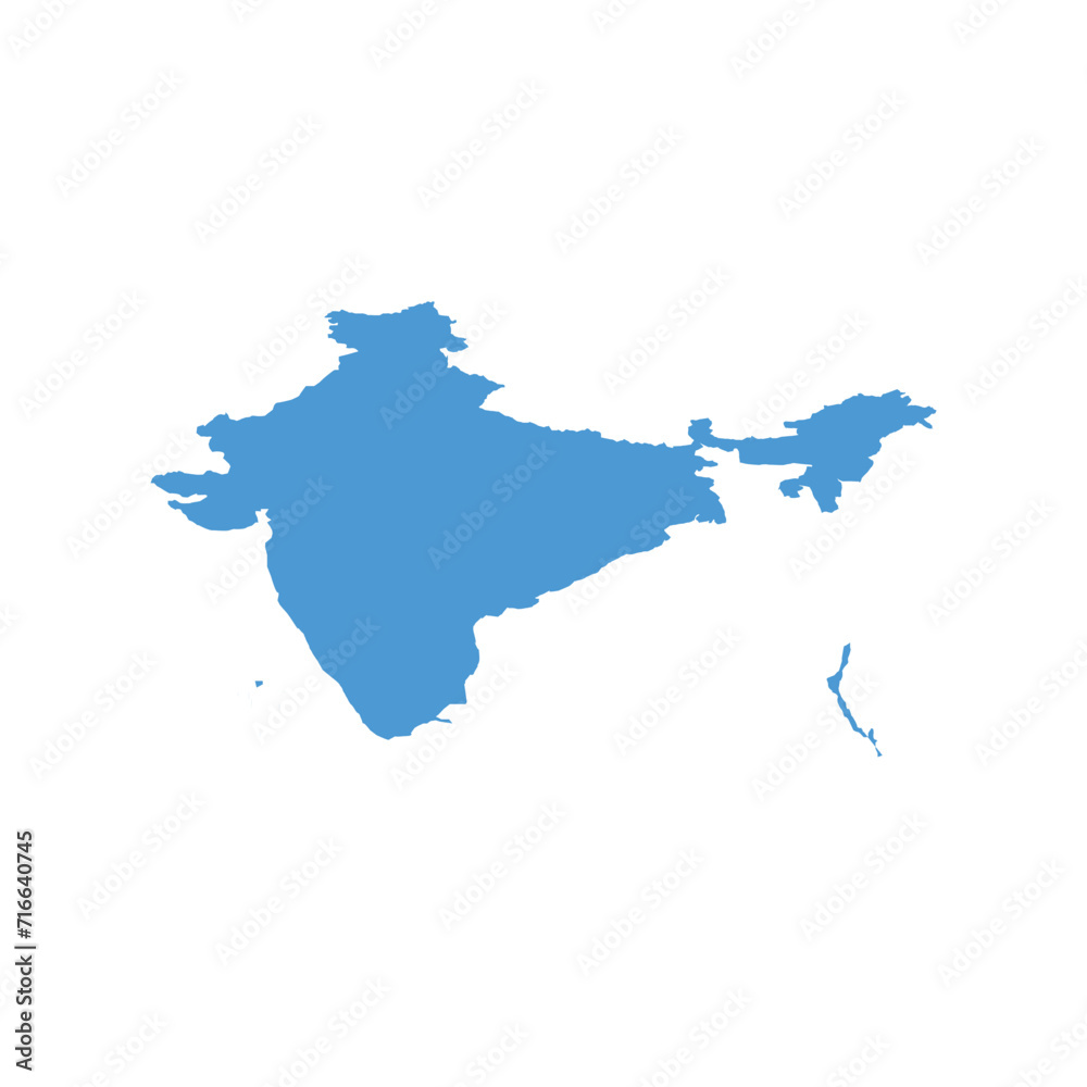 India map isolated on white background. India map with states. Indian ...