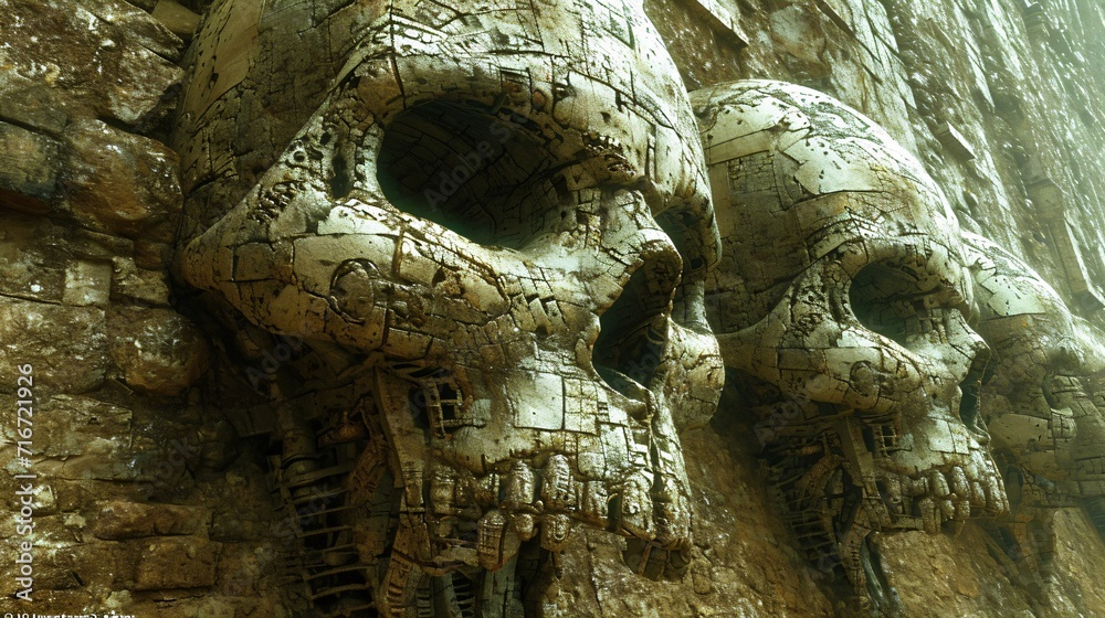 skulls made of stone - disillusionment and irrationality, absurdity and ...