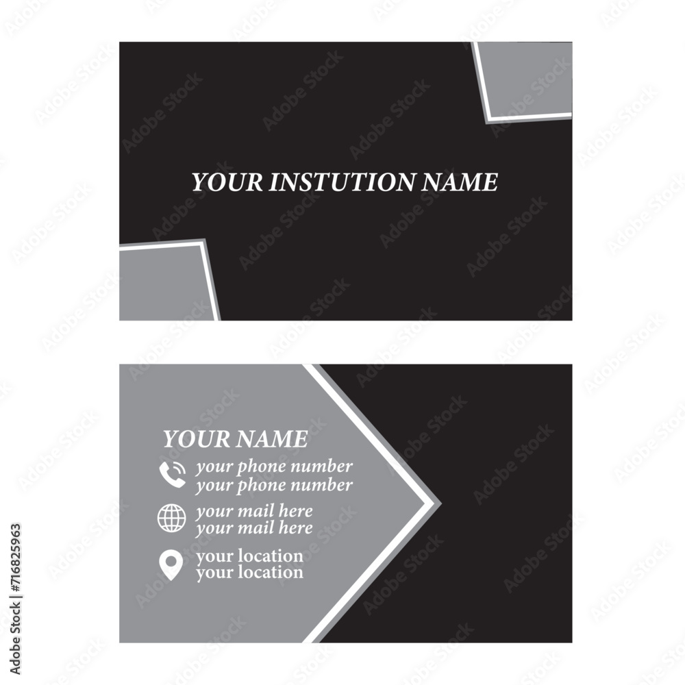New, typography, standard, minimal, clean, abstract , visiting card ...