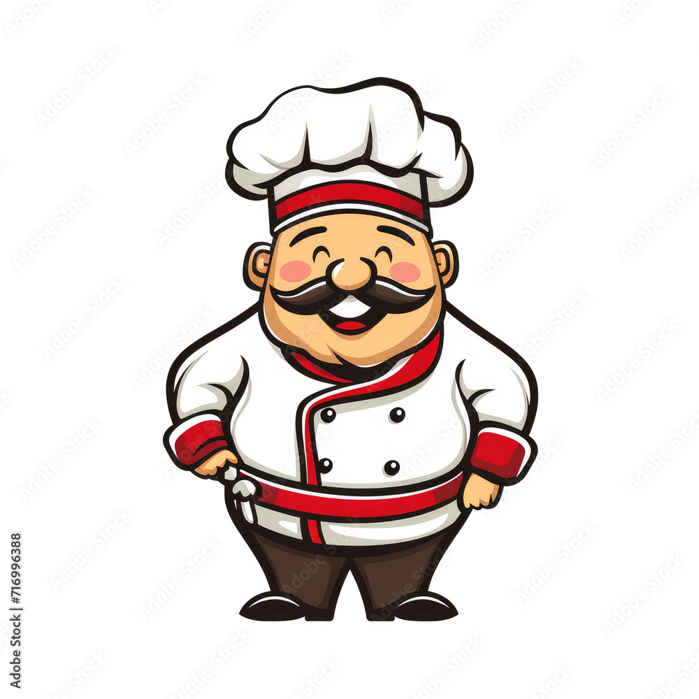 happy chef cartoon mascot isolated on transparent background Stock ...