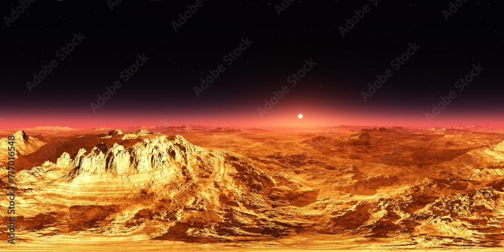 Mars, HDRI, environment map , Round panorama, spherical panorama ...