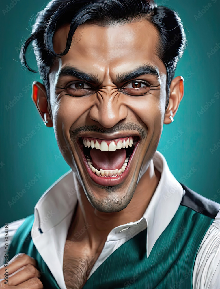 Highly Artistic Portrait of Roaring Twenties South Asian Vampire with ...