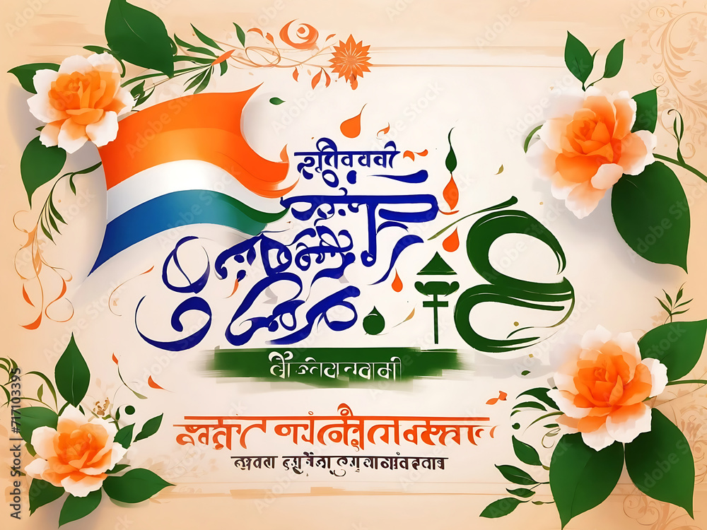 Marathi Calligraphy Prajasattak din means Happy Republic Day in India ...