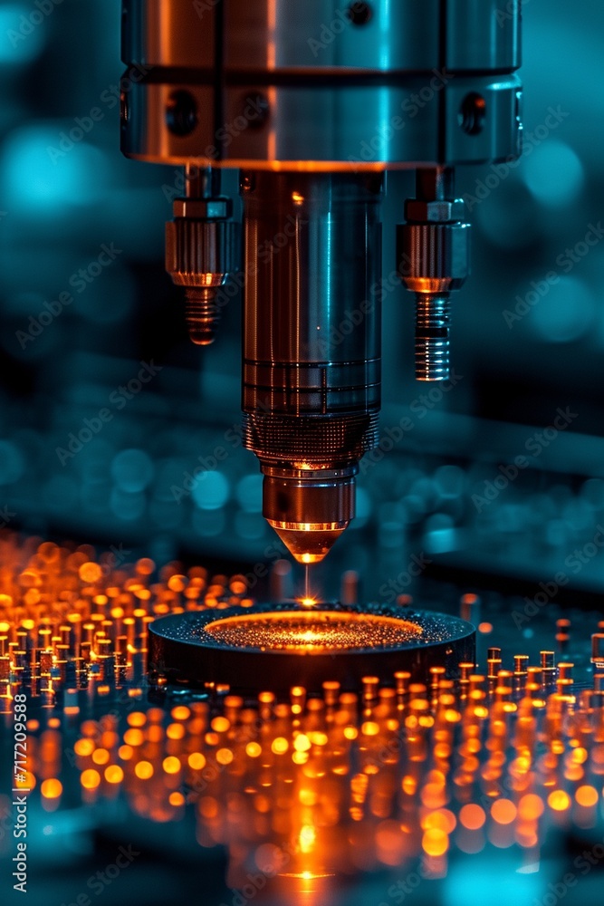 Silicon Die are being Extracted from Semiconductor Wafer and Attached to Substrate by Pick and ...