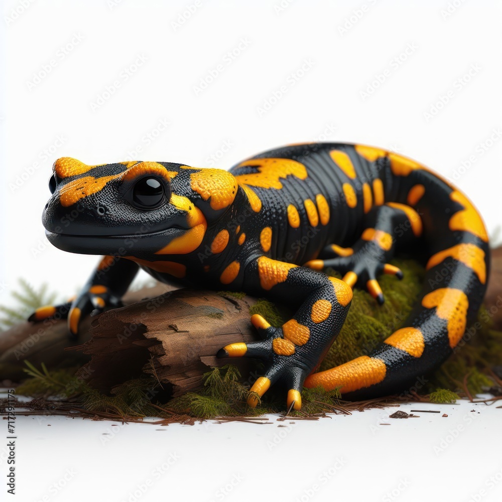 Fire salamander, Salamandra salamandra, Reptile, Beautiful amphibian ...